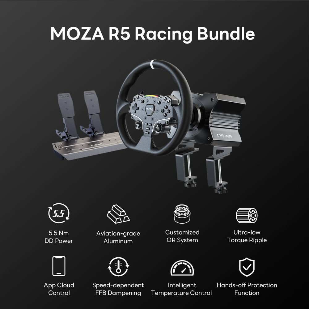 MOZA R5 Bundle Sim Racing Bundle for PC